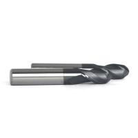 China 12mm Spherical Ball Nose End Mills For Steel Two Flutes 24mm for sale