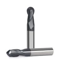 China 12mm Spherical Ball Nose End Mills For Steel Two Flutes 24mm for sale