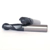 China 12mm Spherical Ball Nose End Mills For Steel Two Flutes 24mm for sale