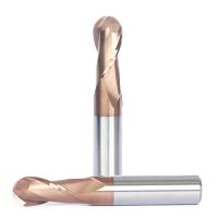China 1/2 Inch 12mm Ball Nose End Mill 30 Degree End Mill Cutter Drill Bit AlTiSiN Coating HRC55 for sale
