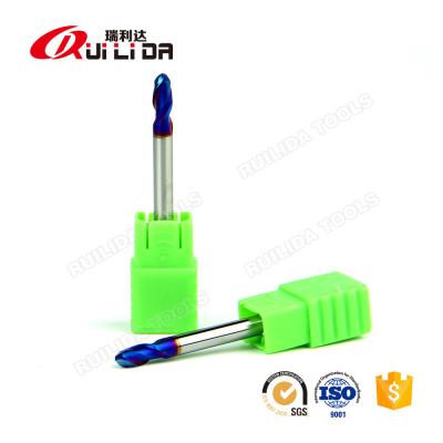 China 4mm 1/8 Inch Ball Nose Router Bit Hrc65 End Mills For Hardened Steel for sale