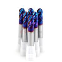 China 4Fl Diamond Ball Nose End Mill For Cutting Inconel 1/2 Shank for sale