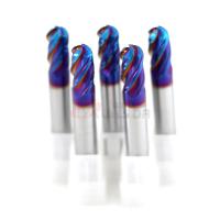 China 4Fl Diamond Ball Nose End Mill For Cutting Inconel 1/2 Shank for sale