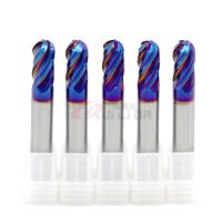 China 4Fl Diamond Ball Nose End Mill For Cutting Inconel 1/2 Shank for sale