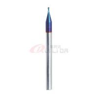 China HRC65 High Hardness 1mm 2 Flutes Carbide Ball Nose Endmill For Titanium for sale
