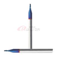 China HRC65 High Hardness 1.5mm 2 Flutes 30 Degree End Mill Carbide Ball Nose Endmill for sale