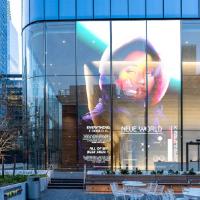 China 800w/M2 Transparent Film LED Display 92% Transparency For Indoor Commercial Use for sale