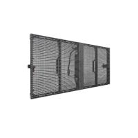 China Outdoor Transparent LED Mesh Screen for 90 Degree Corner Installations for sale