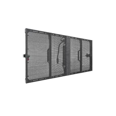 China Curved Transparent LED Mesh Display for Creative Stage Design for sale
