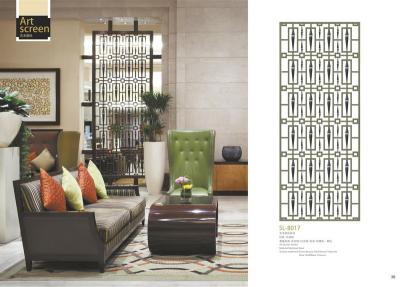 China Foshan Factory Black Mirror Laser Cut  Stainless Steel Partition Screen With Different Designs for sale
