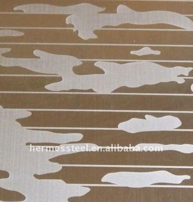 China 304 201 316 430 heat color etching stainless steel sheet plate from foshan for sale