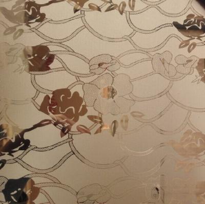 China 304 Stainless Steel Gold Etching Design Sheets Plates For Cladding Wall Decoration for sale