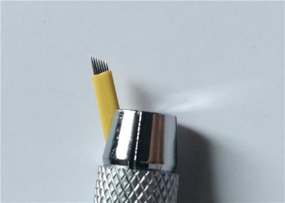 China 0.25mm 7 Pins Eyebrow 3D Microblading Needles Stainless Steel For Permanent Makeup for sale