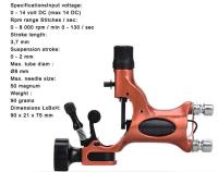 China Medium Stroke Rotary Bizarre V2 Tattoo Gun Equipment Supplies For Tattooing Pattern for sale