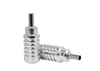 China 52mm Aluminum Silver Purple Green Knurled Chromatic Tattoo Grips and Tubes for sale
