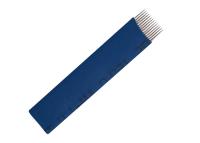 China Blue 14Pins Flat Permanent Makeup Needles Eyebrow Liner Tattoo Needles for sale