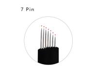 China Black 7 Pins Permanent Makeup Eyebrow Liner Tattoo Blade for sale