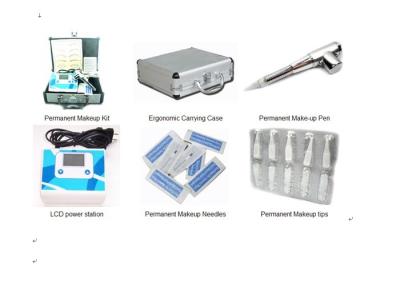 China LCD Tattoo Kit With Permanent Makeup Pen, 10 Needle for Small Pattern Tattoo, Eyebrow, Lip for sale