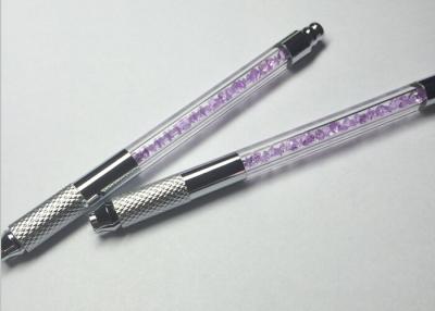 China Newest Pink Crystal Manual permanent tattoo pen Eyebrow Handmade Pen for sale