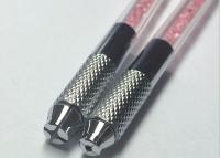 China Crystal Pink Manual Permanent Eyebrow Pens Tattoo With Lock-Pin Device for sale