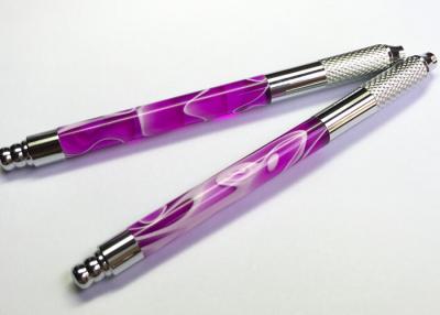 China Purple Cosmetic Manual Tattoo Pen for Permanent Eyebrow Makeup , Appearance Design for sale