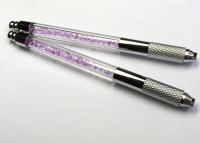 China Purple Crystal Manual Tattoo Pen , Disposale Blade Permanent Makeup Tattoo Manual Pen for sale