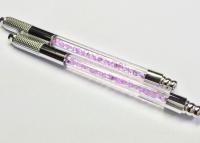 China Purple Crystal Manual Tattoo Pen , Disposale Blade Permanent Makeup Tattoo Manual Pen for sale