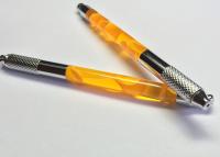 China Yellow 110MM Manual Tattoo Pen Permanent Makeup Handmade Tattoo Kits for sale