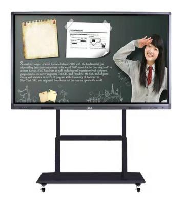 China 98'' Educational  Interactive Screens OPS All-in-One Screens With Mobile Wheel for sale