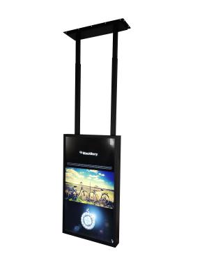 China 43'' Hanging Double-Sided Window Displays High Brightness With Anti-reflect Glass for sale