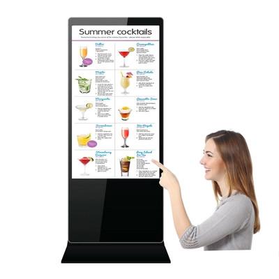 China 43 Inch UHD 8ms 1000cd/m² All In One Digital Signage Display Floor Stand Kiosk for sale