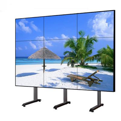 China 55 Inch Anti-Reflective Glass Ultra Narrow Bezel Video Wall Display 3.5mm Floor Standing Kiosk for sale