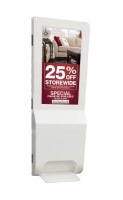 China 21.5 Inch Touchless Hand Sanitizer Dispenser Digital Signage Kiosk 1920x1080 for sale