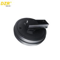 China Smooth Surface Black Front Idler Bulldozer Track Front Idler For Komastu Excavator for sale
