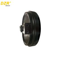 China Smooth Surface Black Front Idler Bulldozer Track Front Idler For Komastu Excavator for sale
