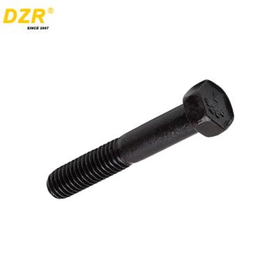 China Black High Tensile Galvanized Hex Bolts Stainless Steel Hex Head Bolts No.6V9667 For Excavator for sale