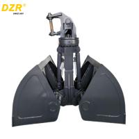 China High Hardness 0.4-10 Cubic Capacity Customized Color Hydraulic Clamshell Bucket For 6-80ton Excavator for sale