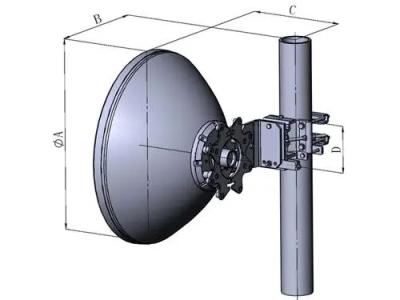 China 3.7m 12ft High XPD Dual Polarized Microwave Parabolic Antenna 48dBi for sale