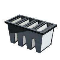 China Washable Plastic Frame Carbon V Bank Air Filter True Hepa For HVAC System for sale