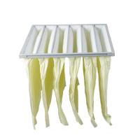 China Commercial Purifier Hepa Fiberglass Pocket Filter Bags ROHS Certificated for sale