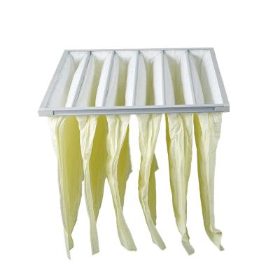 China Commercial Purifier Hepa Fiberglass Pocket Filter Bags ROHS Certificated for sale