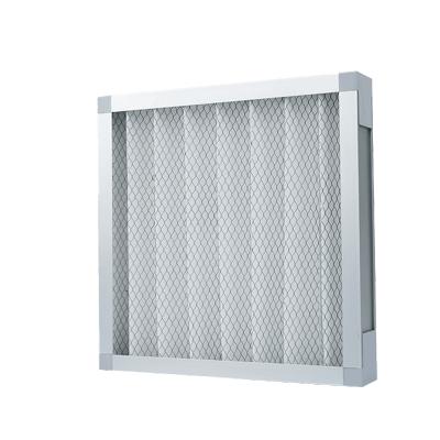 China Industrial Multilayer HEPA V Bank Air Filter Screen Metal Frame Custom for sale