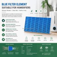China Blue High Permeability Eco-Friendly HEPA Filter with Customized Size for Air Purifier and Humidifier for sale
