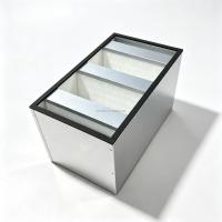 China Customized Size V Bank HEPA Filter with Galvanized Frame and H13 Grade for HVAC Air Purification for sale