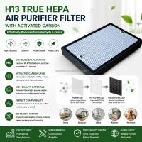 China Custom H13 HEPA Air Purifier Filter with Activated Carbon for Formaldehyde Removal and Customized Size for sale