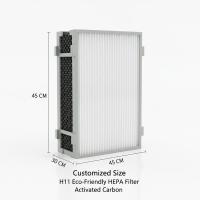 China Customized Size High Efficiency H11 Eco-Friendly HEPA Filter Air Purifier Filter with Activated Carbon for sale