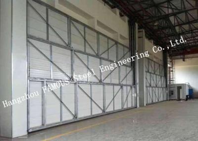 China Manual Folded Push Pull Overhead Industrial Garage Doors Track And Hardware Of Aircraft Hanger for sale