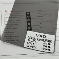 China NASIDO V40 2HD VLT40% Car Solar Window Film Black UV Blocking Metalized Film for sale