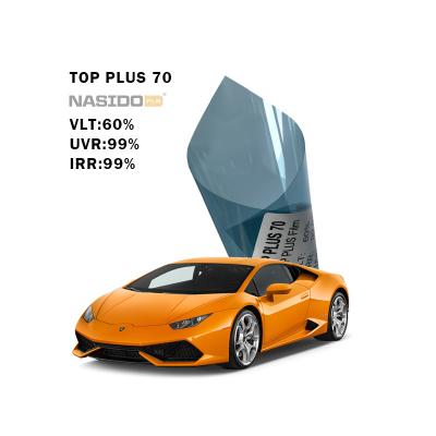China NASIDO TOP PLUS 70 Anti Yellowing Metalized Window Tint 99%IRR Heat Rejection for sale