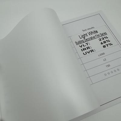 China Light White Solar Control Window Film 2 mil 95.9% UVR for sale